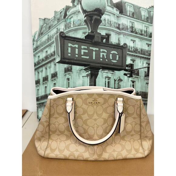 Coach | Bags | Coach F583 Small Margot Carryall Signature Khaki | Poshmark